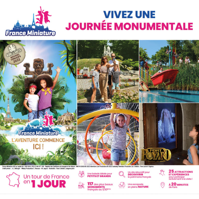 FRANCE MINIATURE : Billet 1 jour – Tarif unique Adulte/enfant – ProxiCE